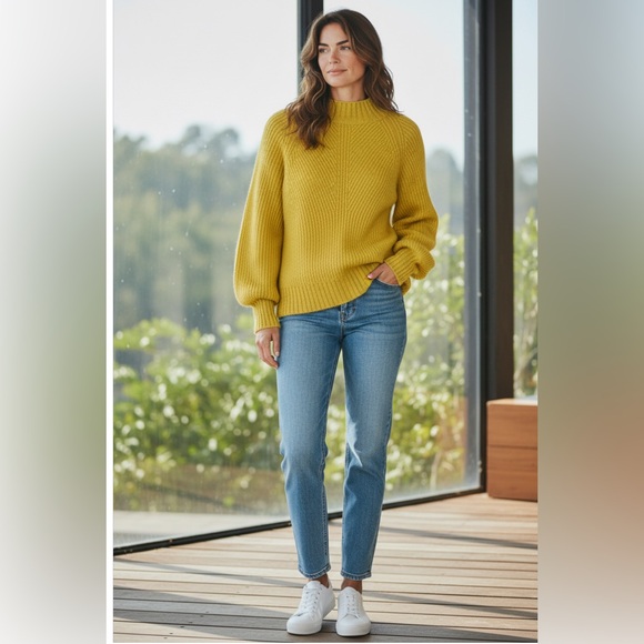 Sweaters | Yellow Cashmere Sweater | Poshmark